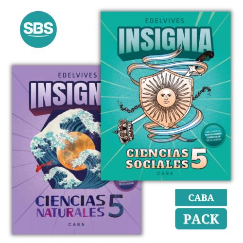 INSIGNIA 5 CABA - CIENCIAS SOCIALES + NATURALES - 2 LIBROS - SBS Librerías