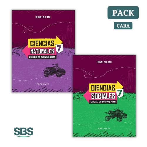 SOBRE RUEDAS 7 CABA - CIENCIAS SOCIALES Y NATURALES - 2 LIBR - SBS Libreria